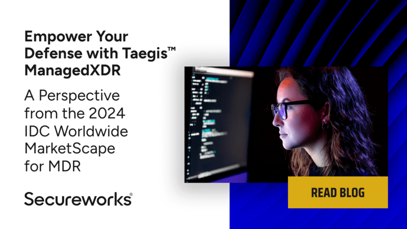IDC Names Secureworks as Top 4 Vendor with Taegis ManagedXDR | Secureworks