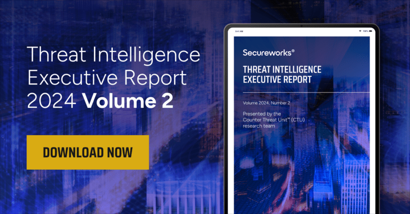 Threat Intelligence Executive Report, 2024, #2 | Secureworks